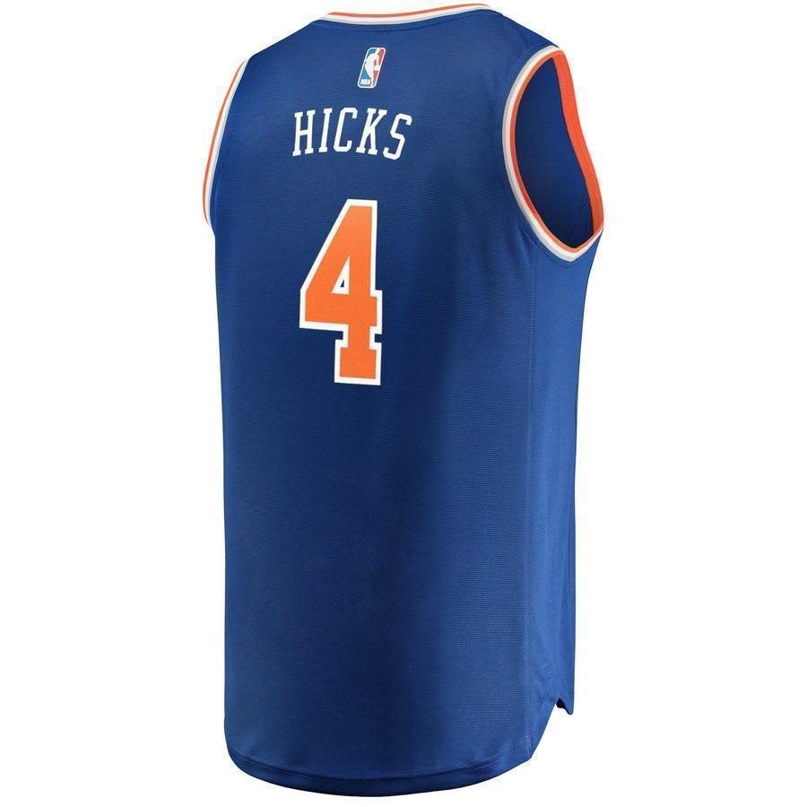 4-Isaiah Hicks New York Knicks Jersey Royal - Icon Edition – Drawer Black